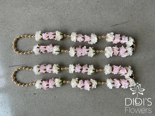 Mini Roses Garlands with beads – Didi's Flowers
